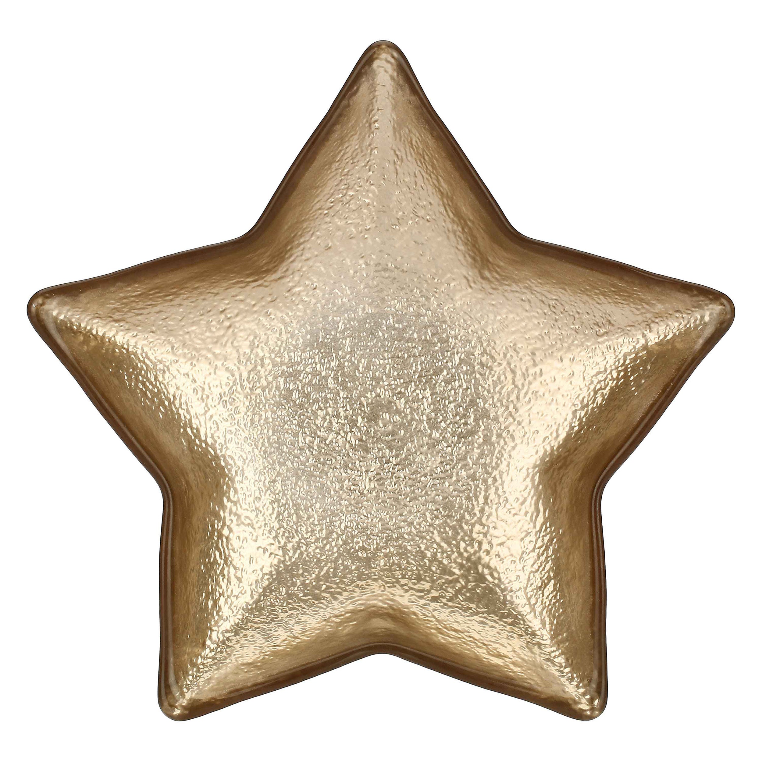 Set of 6, Gold Star Plate, Neimieipensieri - Glass, Ø 14cm – Thun Casa