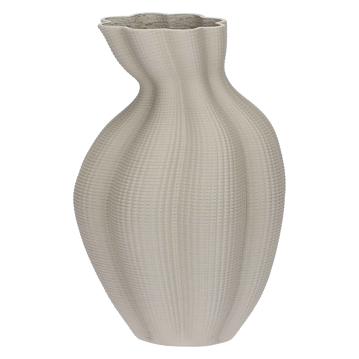 Oblique Vase S, Athena - Ceramic, 18x18x28 cm – Thun Casa