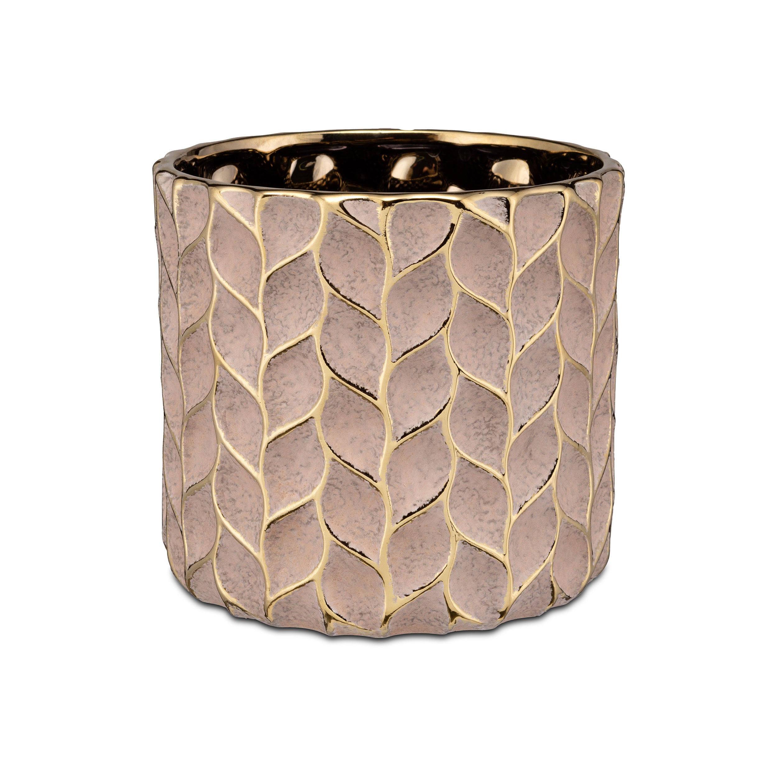Cachepot L, Treccioro - Stoneware, 18x18x16,5 – Thun Casa